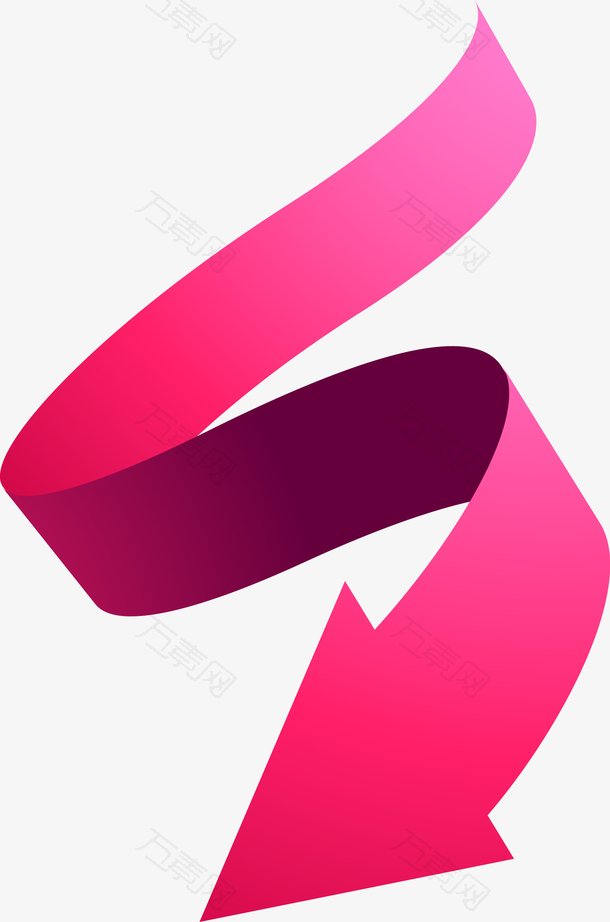 卡通矢量彩色箭头图png元素素材图片下载-万素网