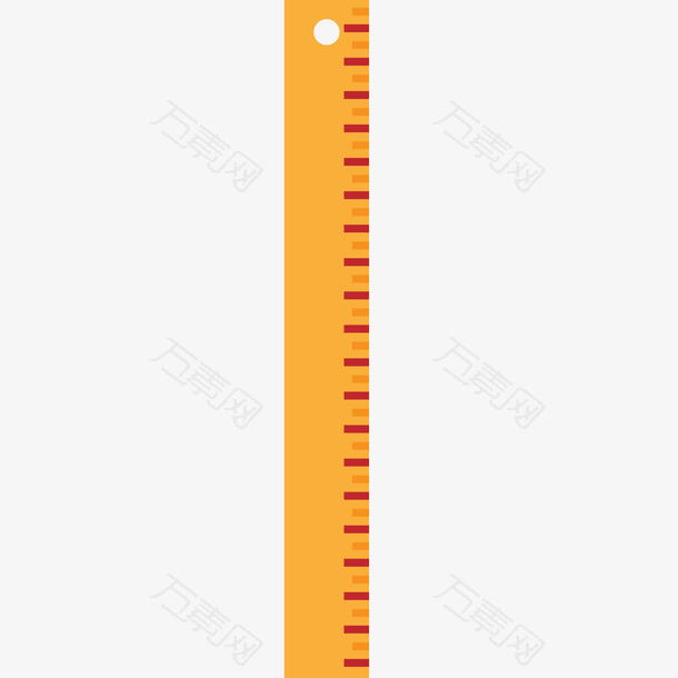 黄色尺子矢量插画png元素素材图片下载-万素网