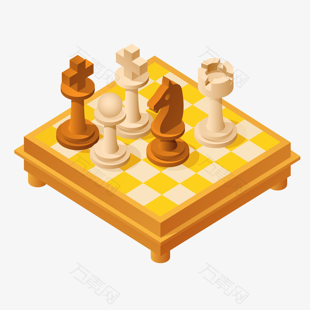 手绘矢量棋盘游戏png元素素材图片下载-万素网