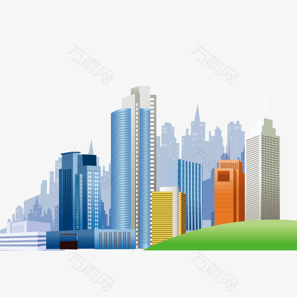 建筑楼房png元素素材图片下载-万素网