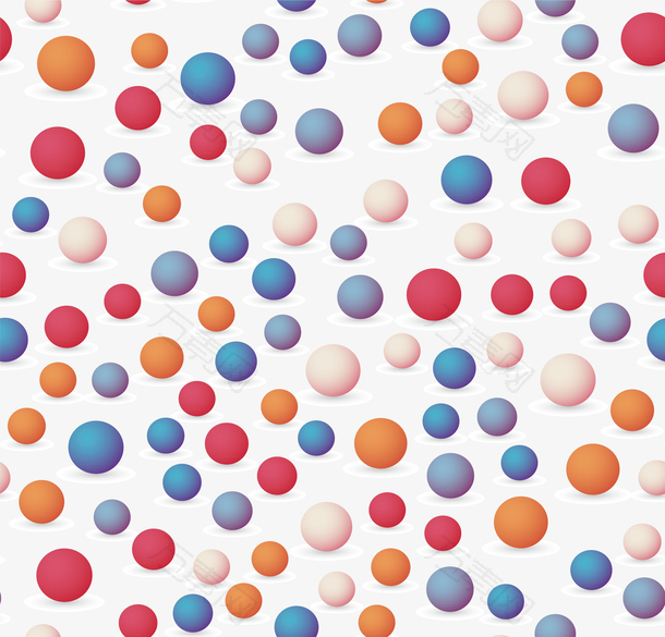 五彩波点花纹png元素素材图片下载-万素网