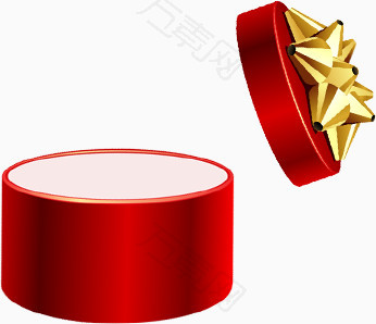 红色打开的盒子png元素素材图片下载-万素网