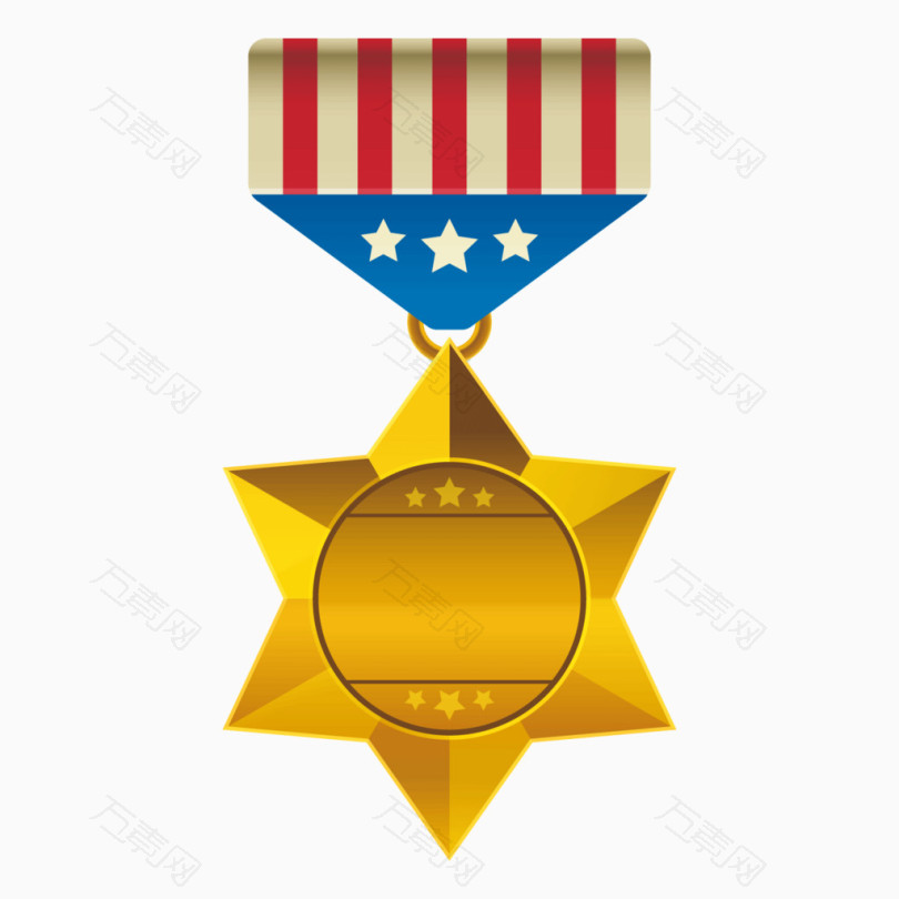 矢量荣誉资质立体勋章png元素素材图片下载-万素网