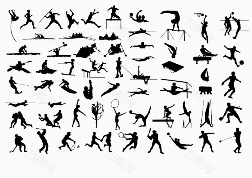 各类运动合集png元素素材图片下载-万素网