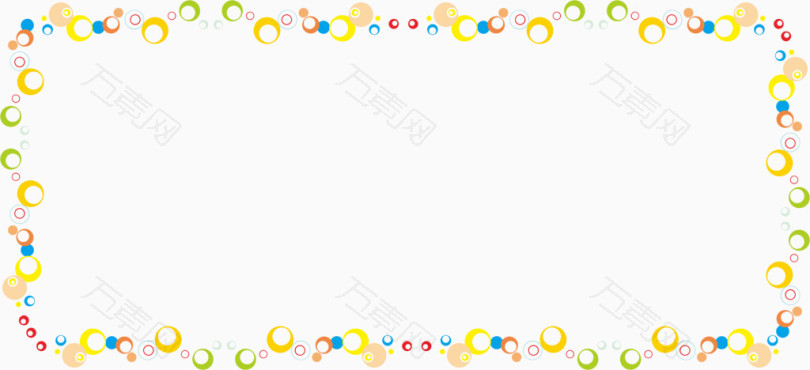 矢量彩色花边图片png元素素材图片下载-万素网