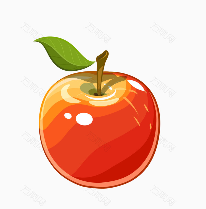 卡通苹果png元素素材图片下载-万素网