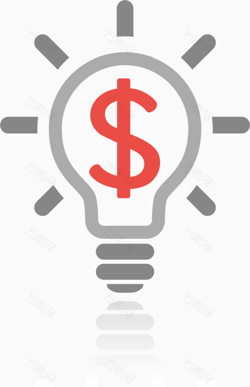 矢量发光的灯泡png元素素材图片下载-万素网