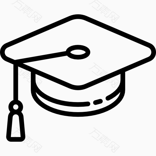卡通学士帽png元素素材图片下载 万素网