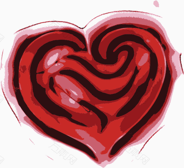 卡通手绘心png元素素材图片下载-万素网