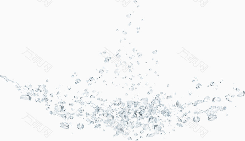 四溅的晶莹透明的水滴png元素素材图片下载-万素网
