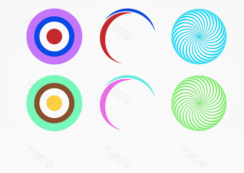 螺旋结构标志png元素素材图片下载-万素网