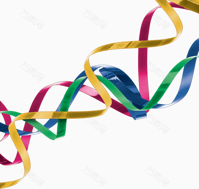 彩色丝带png元素素材图片下载-万素网